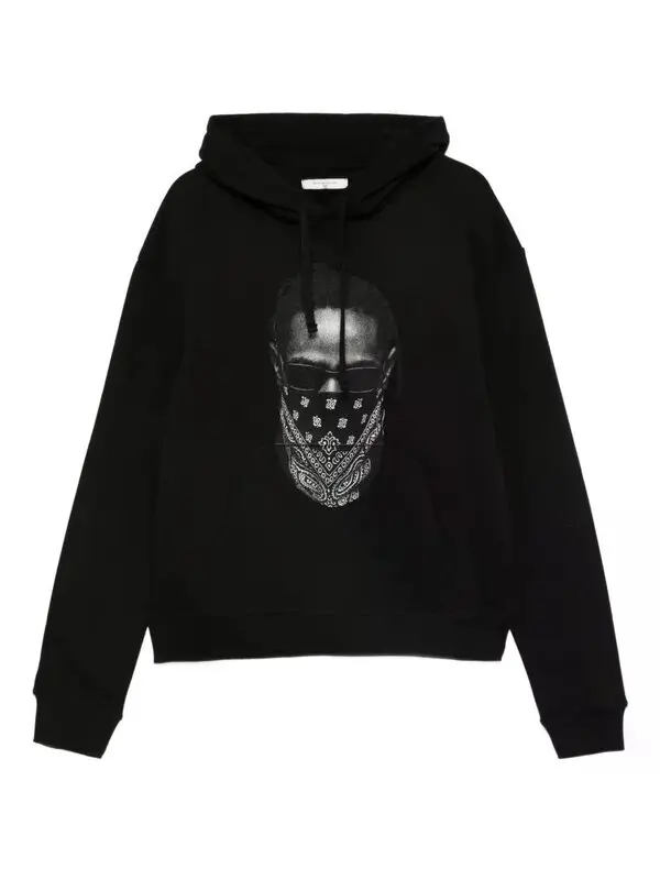 IH NOM UH NIT Graphic-print Cotton Hoodie - Black