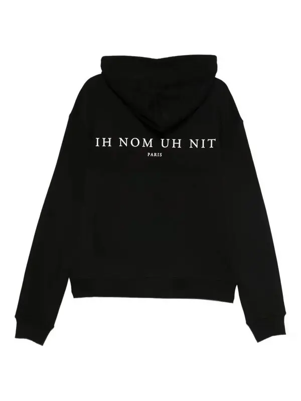 IH NOM UH NIT Graphic-print Cotton Hoodie - Black