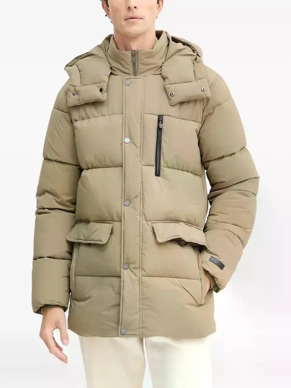 TRUSSARDI Hooded Puffer Coat - Neutrals