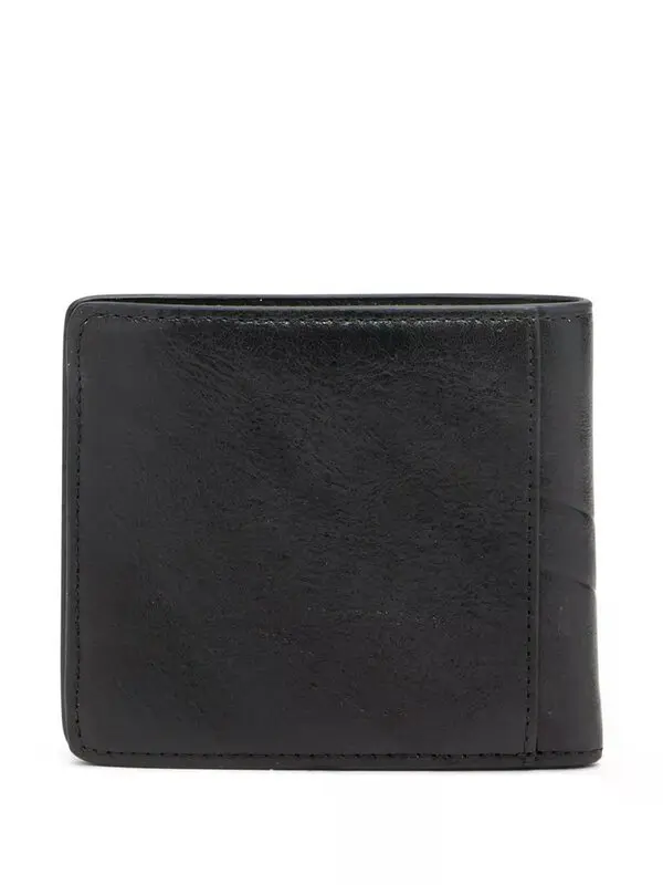 DIESEL® Leather Bi-fold Wallet - Black