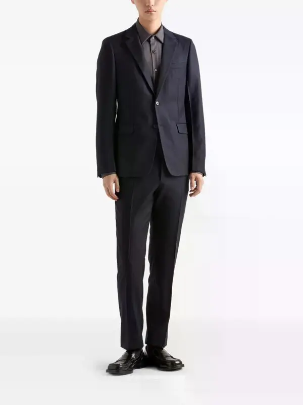 Prada Pinstripe-pattern Notch-lapel Suit - Blue