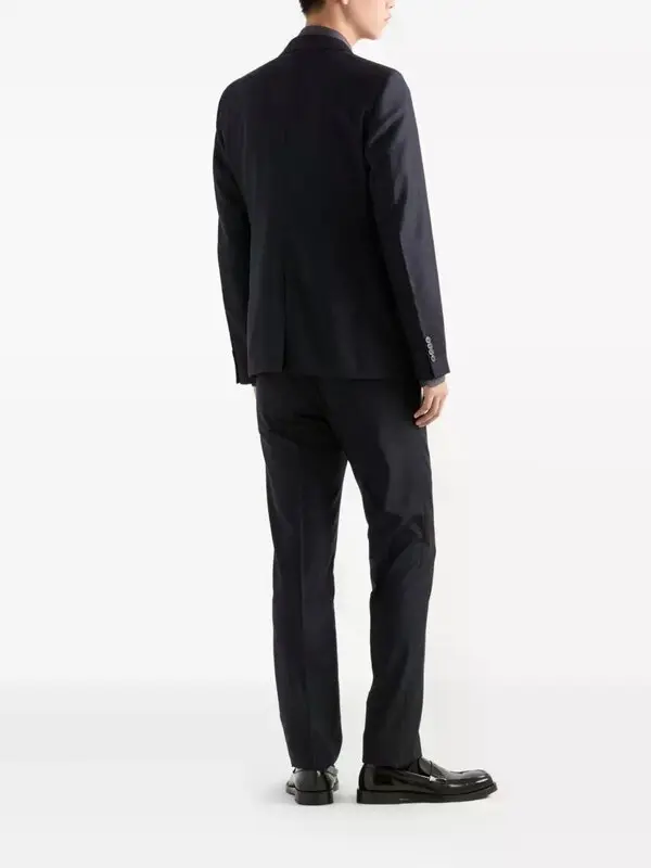 Prada Pinstripe-pattern Notch-lapel Suit - Blue