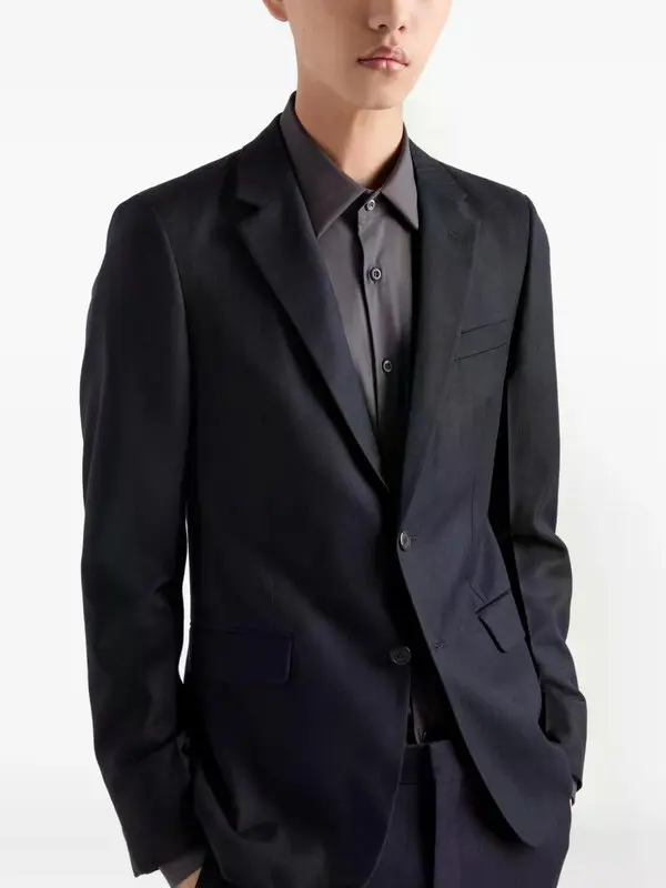 Prada Pinstripe-pattern Notch-lapel Suit - Blue