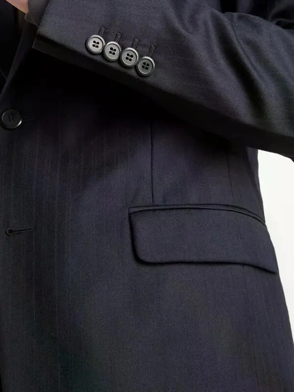 Prada Pinstripe-pattern Notch-lapel Suit - Blue