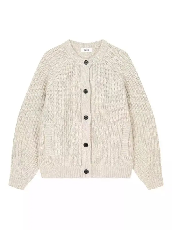 STUDIO TOMBOY Button Wool Cardigan - Neutrals