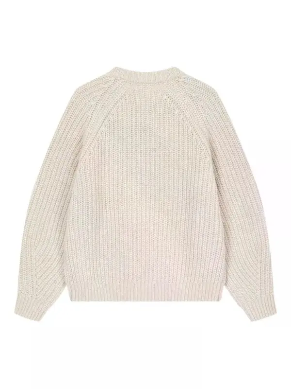 STUDIO TOMBOY Button Wool Cardigan - Neutrals
