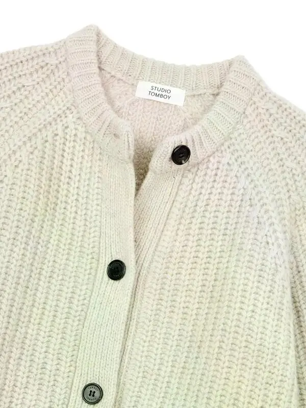 STUDIO TOMBOY Button Wool Cardigan - Neutrals