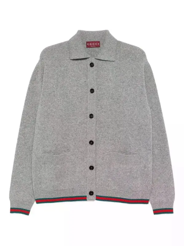 Gucci Striped Hem Cardigan