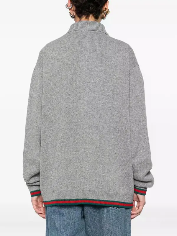 Gucci Striped Hem Cardigan