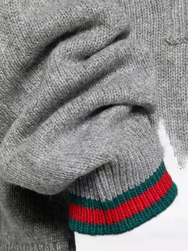 Gucci Striped Hem Cardigan