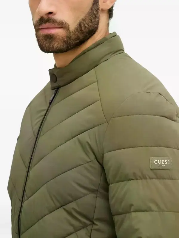 Guess Chevron Padded Zip-up Jacket