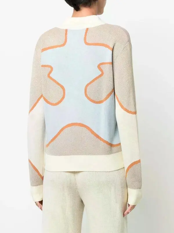 LUKHANYO MDINGI Abstract-knit Cotton Jumper