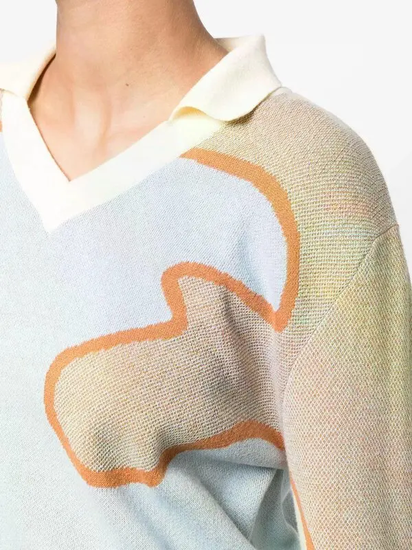 LUKHANYO MDINGI Abstract-knit Cotton Jumper