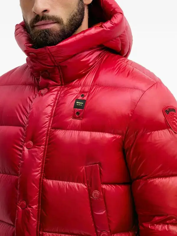 BLAUER. Hooded Padded Jacket - Red