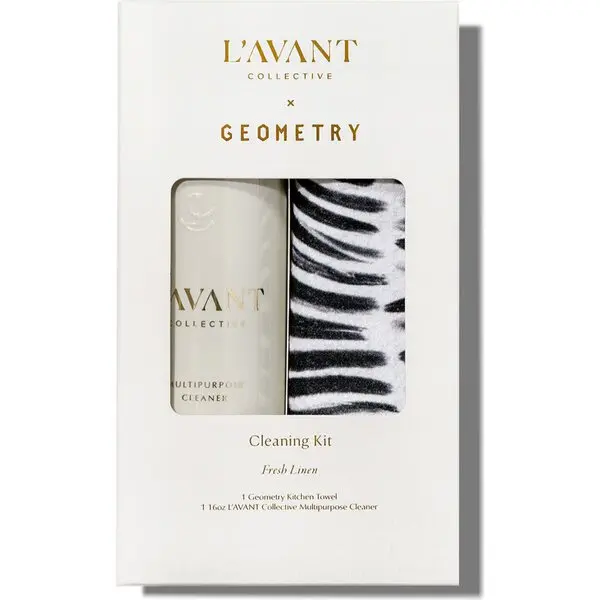 L'AVANT COLLECTIVE X Geometry Cleaning Kit In Fresh Linen - Black