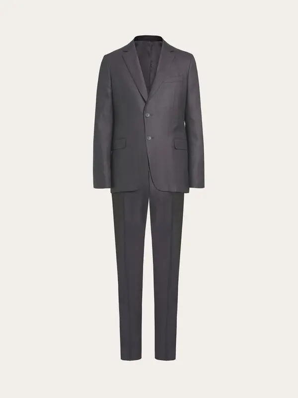 FERRAGAMO Plain Suit In Wool - Grey