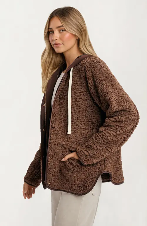 KNIT & LOUNGE Cozy Hooded Jacket