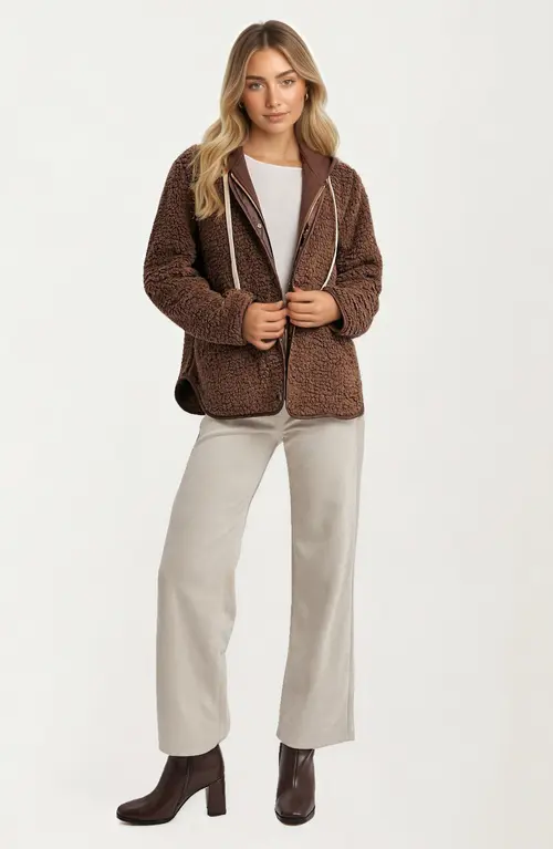 KNIT & LOUNGE Cozy Hooded Jacket