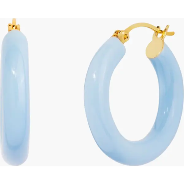 LITTLE SKY STONE Sasha Enamel Hoop Earrings - Blue