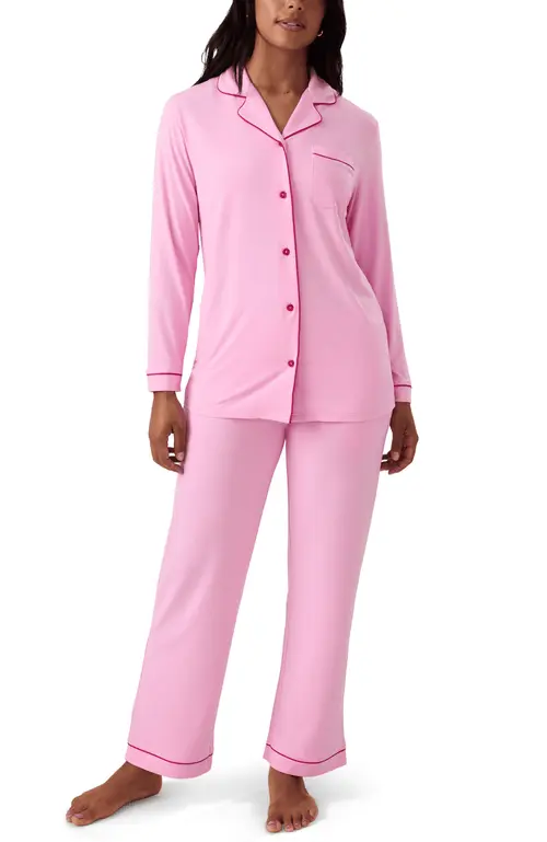 KINDRED BRAVELY Clea Classic Long Sleeve Maternity & Nursing Pajama - Bubblegum
