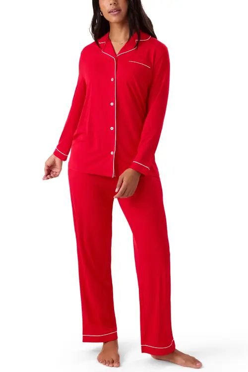 KINDRED BRAVELY Clea Long Sleeve Pajama Set - Red
