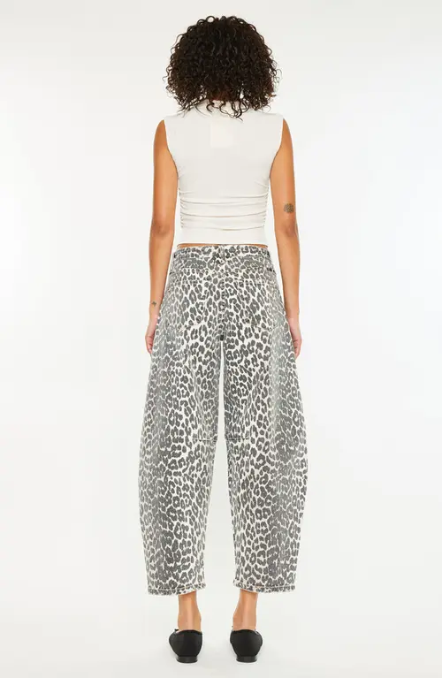 KANCAN Xena High Rise Horseshoe Jeans - Beige