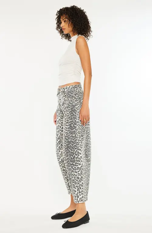 KANCAN Xena High Rise Horseshoe Jeans - Beige