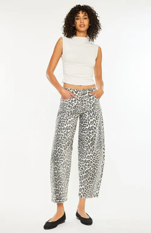 KANCAN Xena High Rise Horseshoe Jeans - Beige