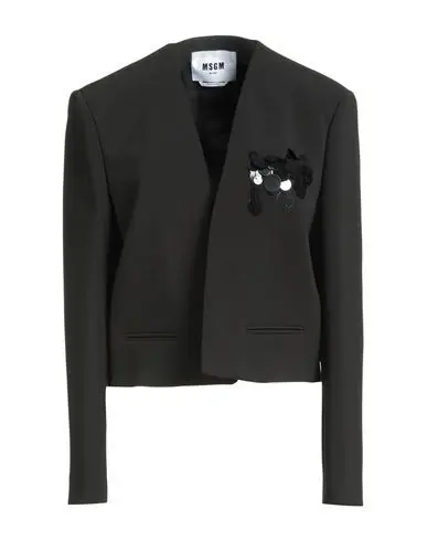 MSGM Crepe Jacket With Appliqués