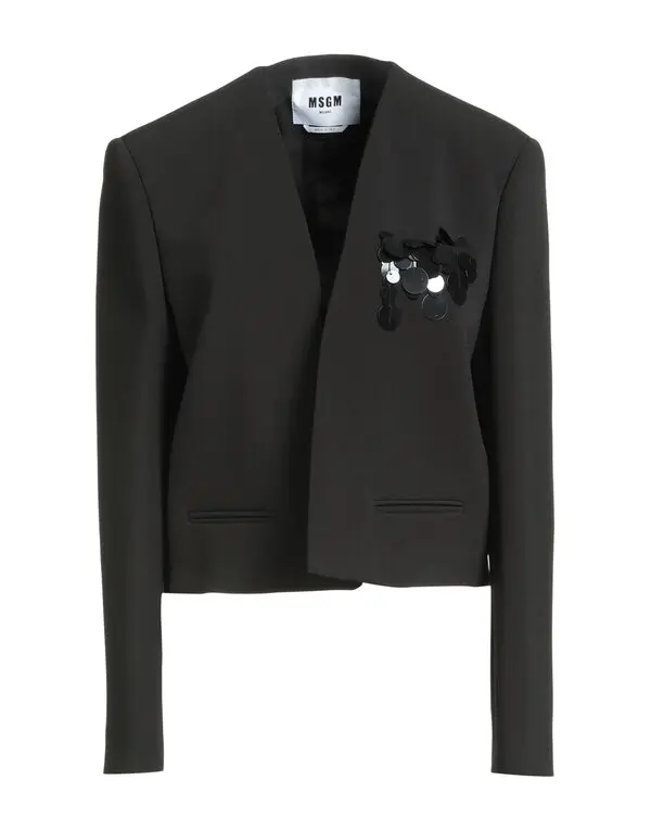 MSGM Crepe Jacket With Appliqués