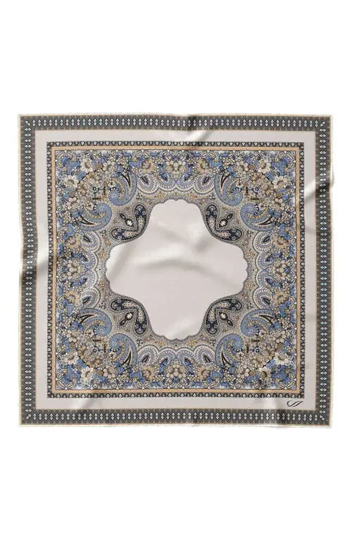 ELIZABETTA Marcellosilk Neckerchief For - Grey And Blue