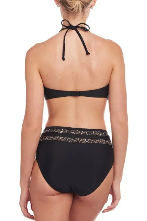 LASCANA Leopard Trim Mid-rise Bikini Bottom