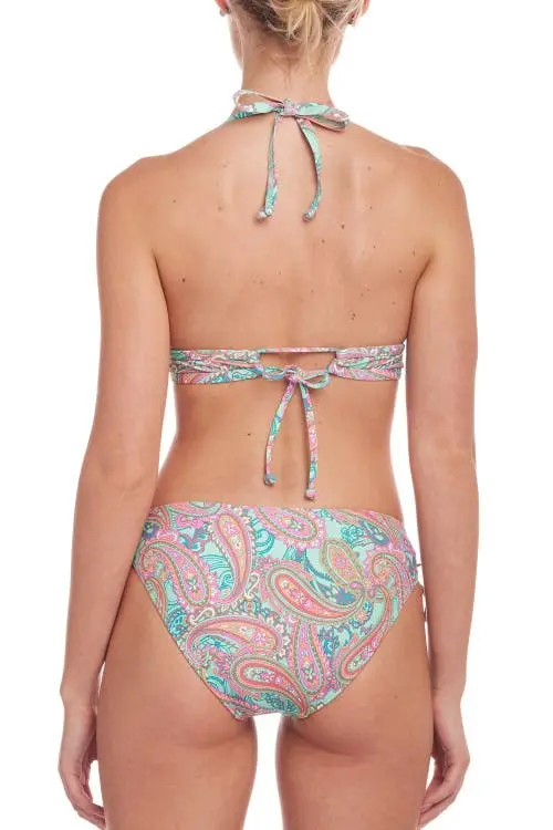 LASCANA Paisley Print Bikini Bottom - Mint Printed