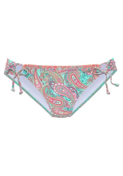LASCANA Paisley Print Bikini Bottom - Mint Printed
