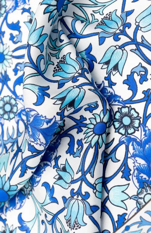 ELIZABETTA Itriasilk Pocket Square For - Blue