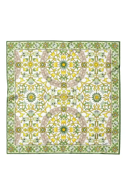 ELIZABETTA Itriasilk Pocket Square For - Green And Yellow