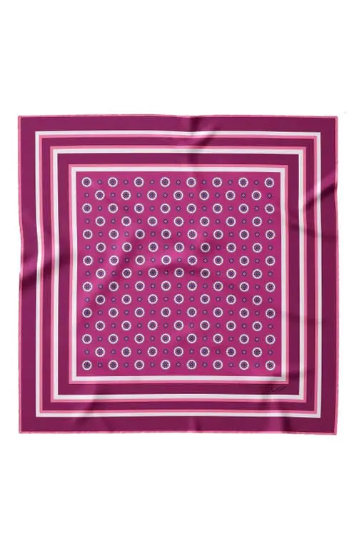 ELIZABETTA Panterasilk Pocket Square For - Magenta