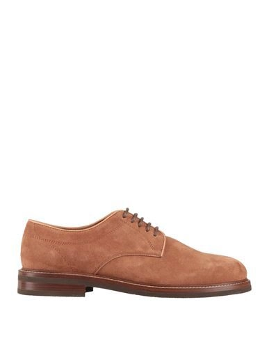 Brunello Cucinelli Lace-up Leather Derby Shoes - Camel
