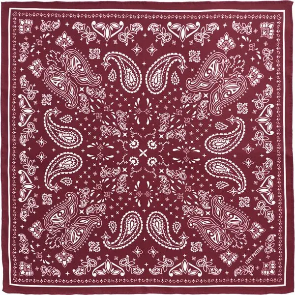 LOST PATTERN Paisley" Silk Bandana Scarf - Rodeo Red