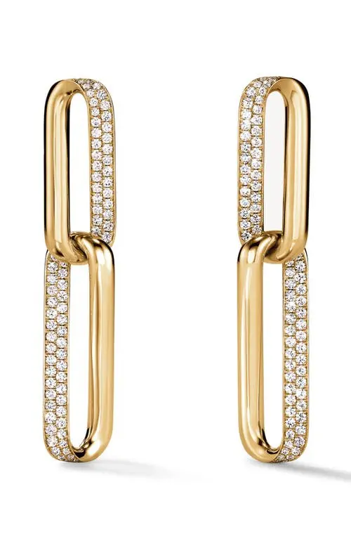 Hearts On Fire Inside Out Diamond Link Earrings - Yellow Gold