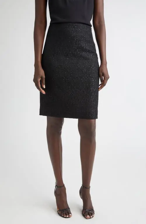 St. John Compact Tape Tweed Skirt