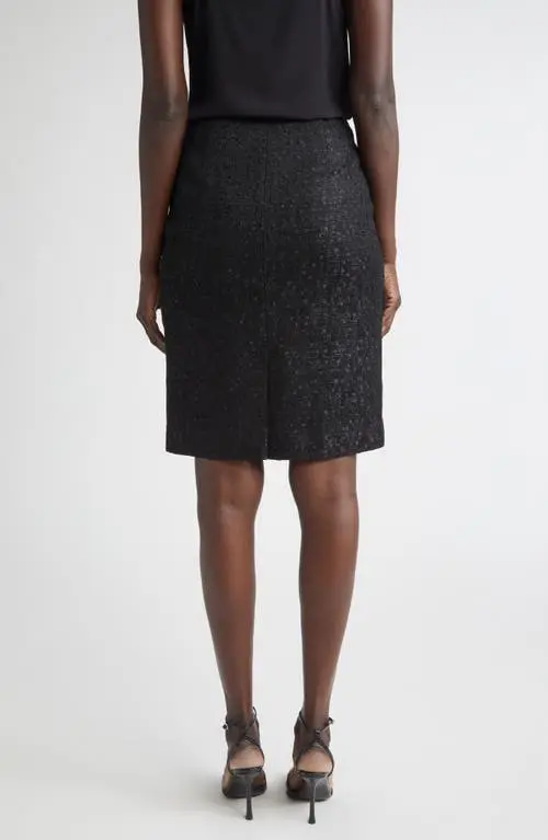 St. John Compact Tape Tweed Skirt