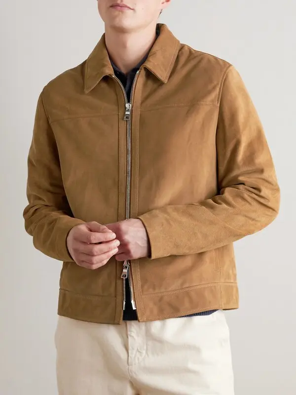 Mr P. Suede Coach Jacket - Brown