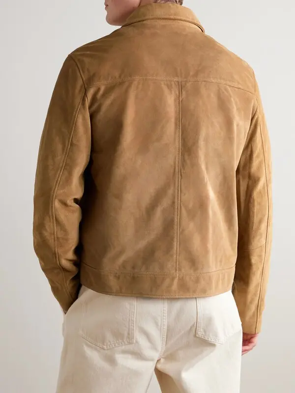 Mr P. Suede Coach Jacket - Brown