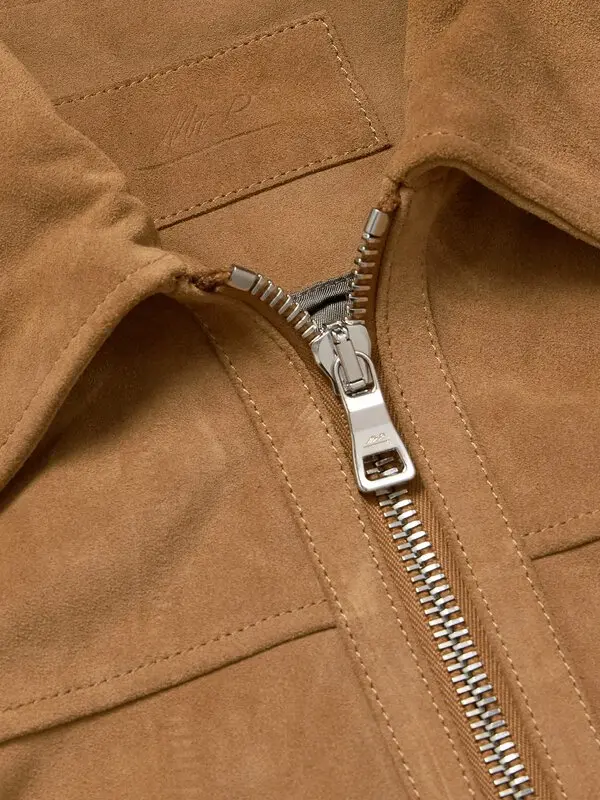 Mr P. Suede Coach Jacket - Brown