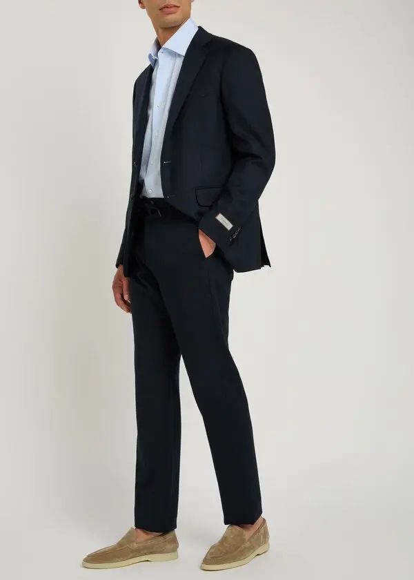 Canali Slim Straight-leg Wool Trousers