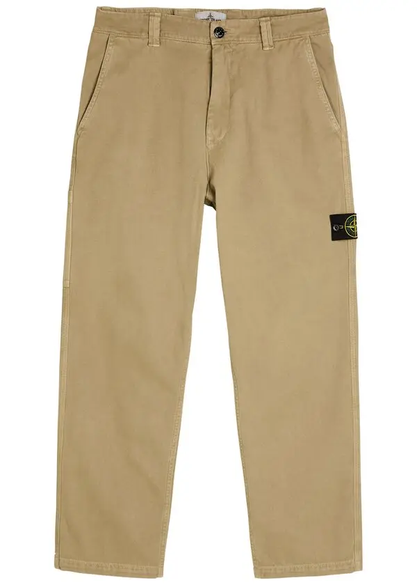 Stone Island Straight-leg Canvas Trousers