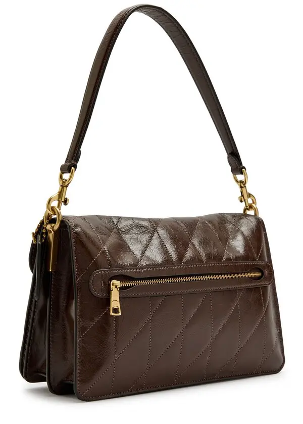 COACH Tabby Quilted Glazed Leather Shoulder Bag - Brown