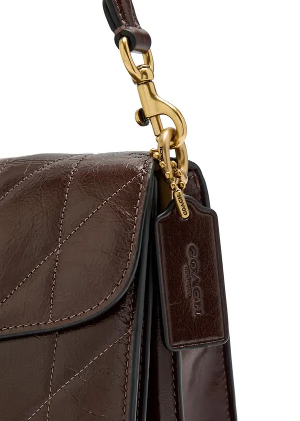 COACH Tabby Quilted Glazed Leather Shoulder Bag - Brown