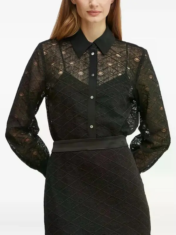 Karl Lagerfeld Lace Buttoned Shirt